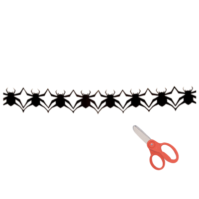 Halloween decoration- How to make a paper spider chain | SMH Activity Hub