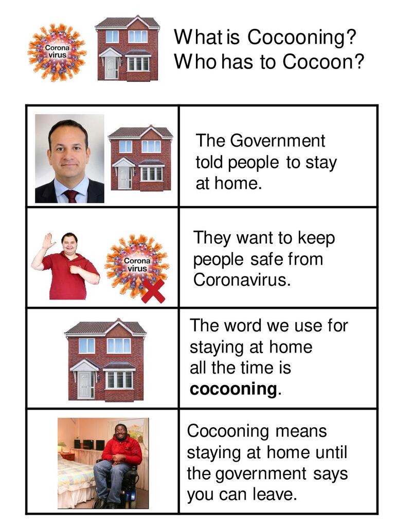 Easy to Read Guides - Cocooning - Adult Service Users | St. Michael's House