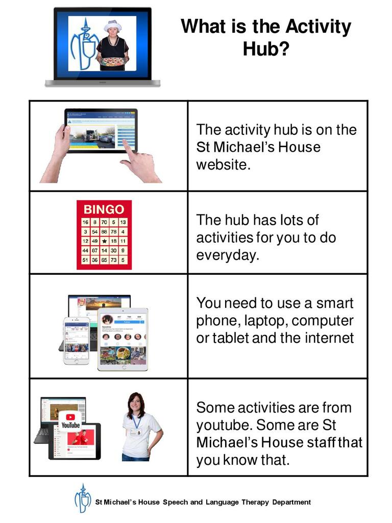 St. Michael's House Activity Hub - Easy to Read Guide | St. Michael's House