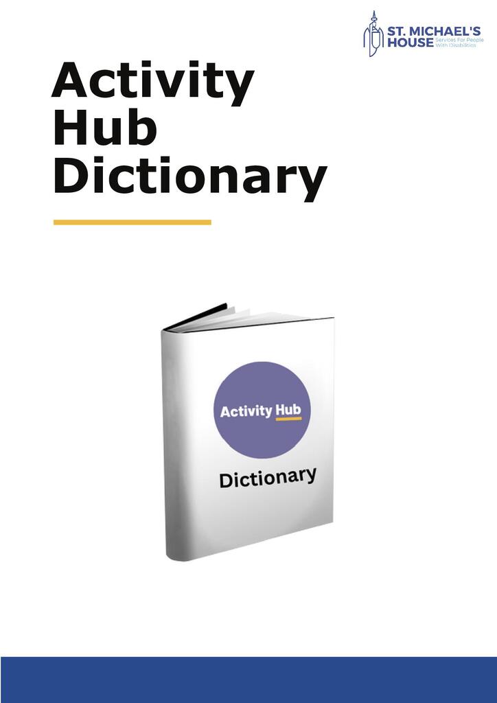Activity Hub Dictionary | SMH Activity Hub