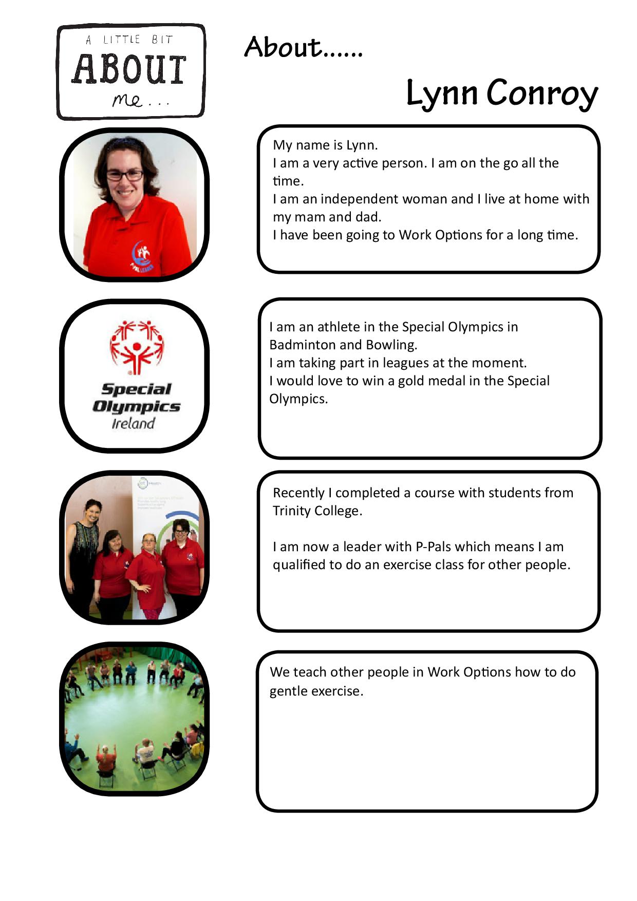 Lynn Conroy telling her own story | St. Michael's House